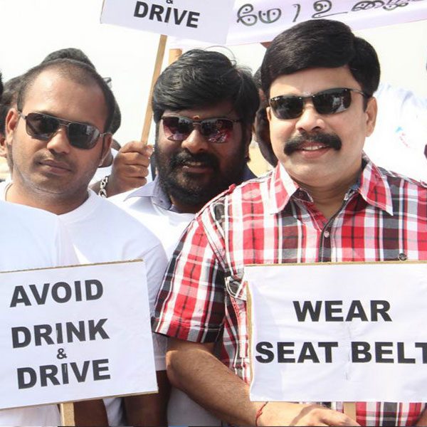Road Safety Helmet Awareness Rally By Actor Powerstar Srinivasan ...