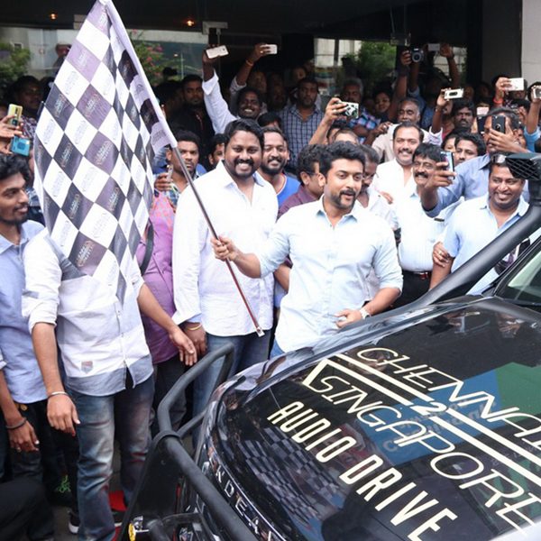 Suriya flags off Chennai 2 Singapore audio drive